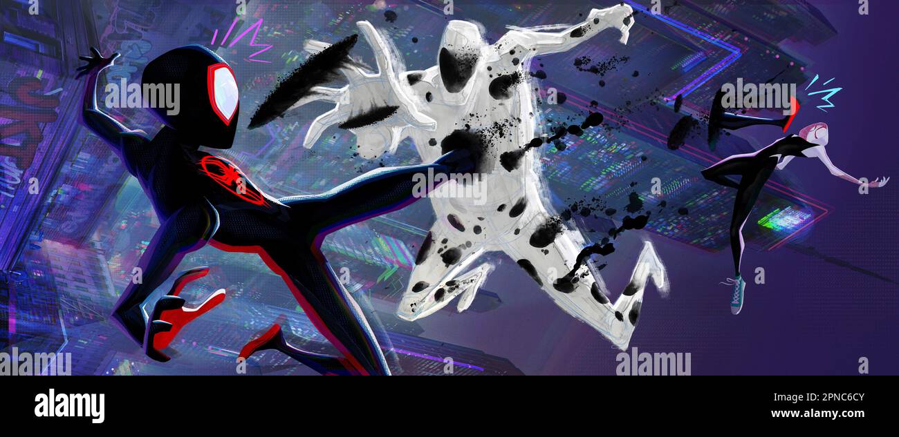 Spider-Man Across the Spider-Verse Miles Morales Stock Photo - Alamy