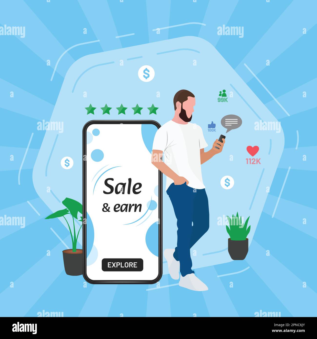 Vector Illustration of a Product in High Demand and Trending, Engaging ...