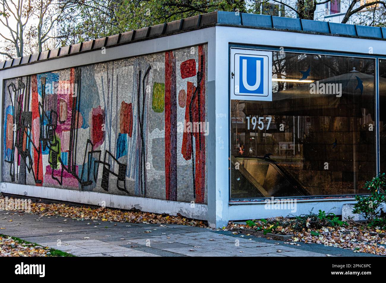 Hansaplatz U-Bahn underground railway station exterior opened 1961 ...