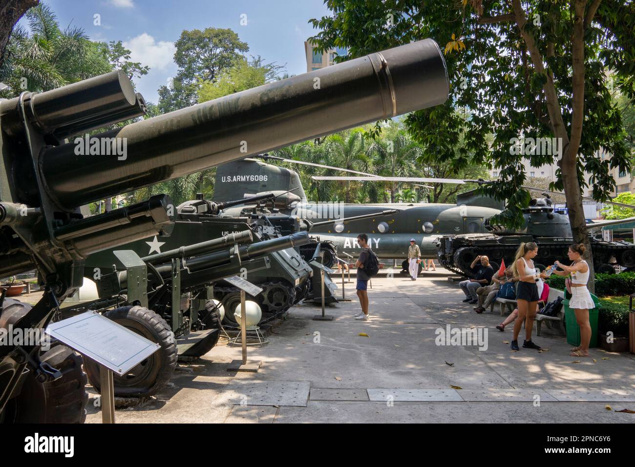 American military hardware at the sight of the Vietnam war, museum in ...