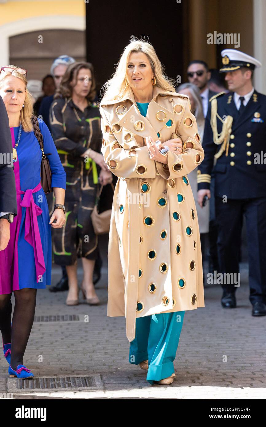 Milan, Italy. 18th Apr, 2023. HRH the Queen of Holland Máxima ...