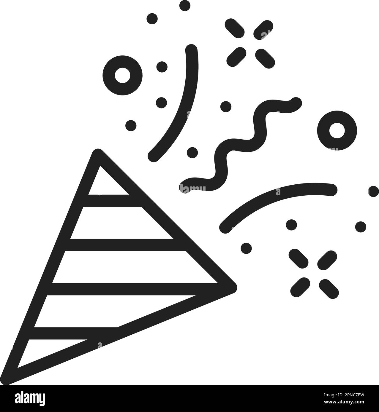 Party Popper icon vector image. Suitable for mobile apps, web apps and print media Stock Vector ...