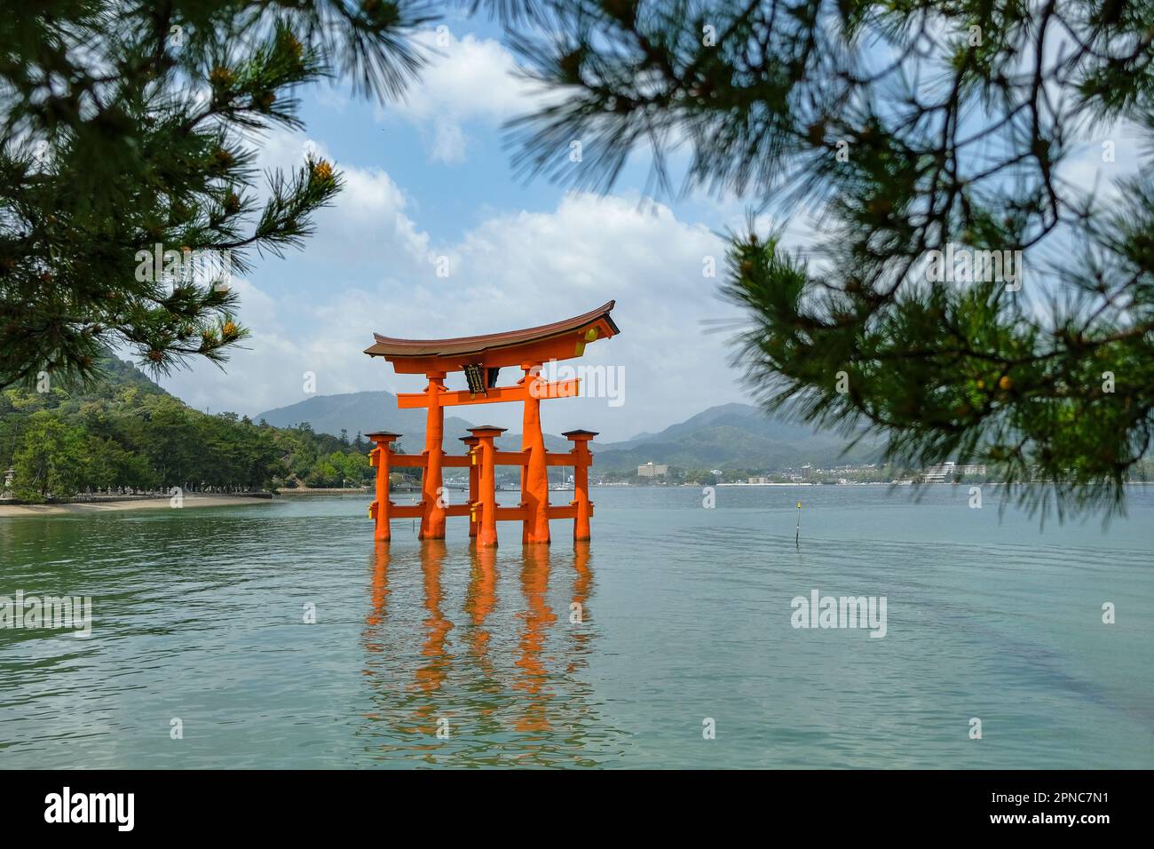 Hatsukaichi, Japan - April 17, 2023: Floating Torii at Itsukushima ...