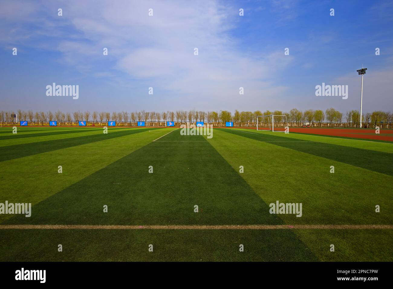 The school stadium Stock Photo - Alamy