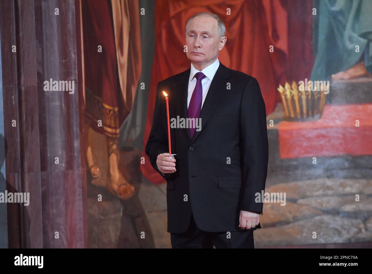 Moscow. Russian President Vladimir Putin during a festive Easter ...