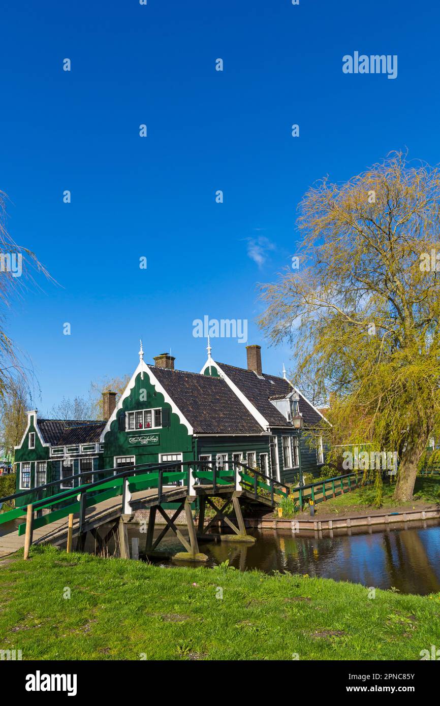 Picturesque village of Zaanse Schans Village at Holland, Netherlands in ...