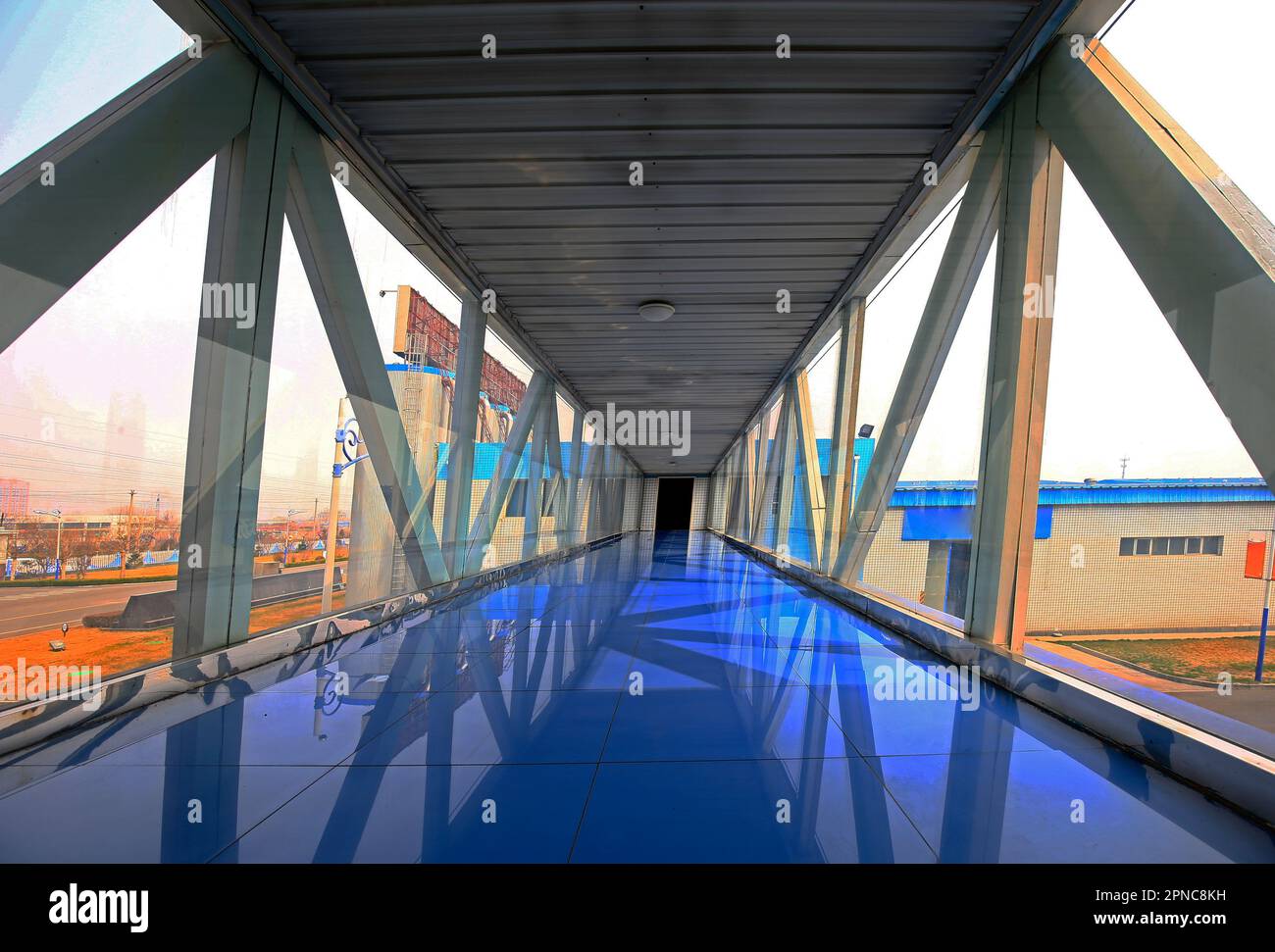 Modern building corridor channel Stock Photo - Alamy