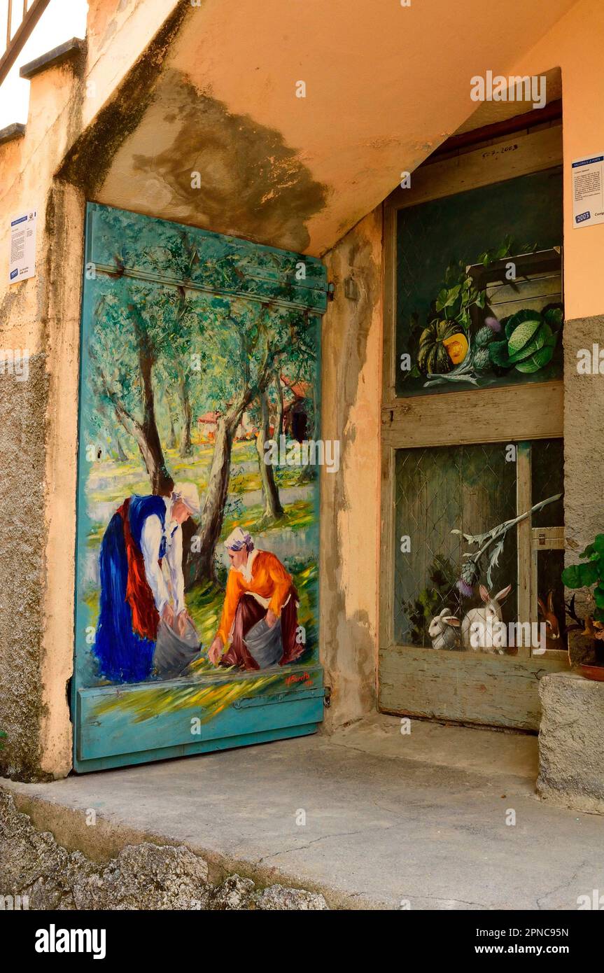 Painted doors of valloria hi-res stock photography and images - Alamy