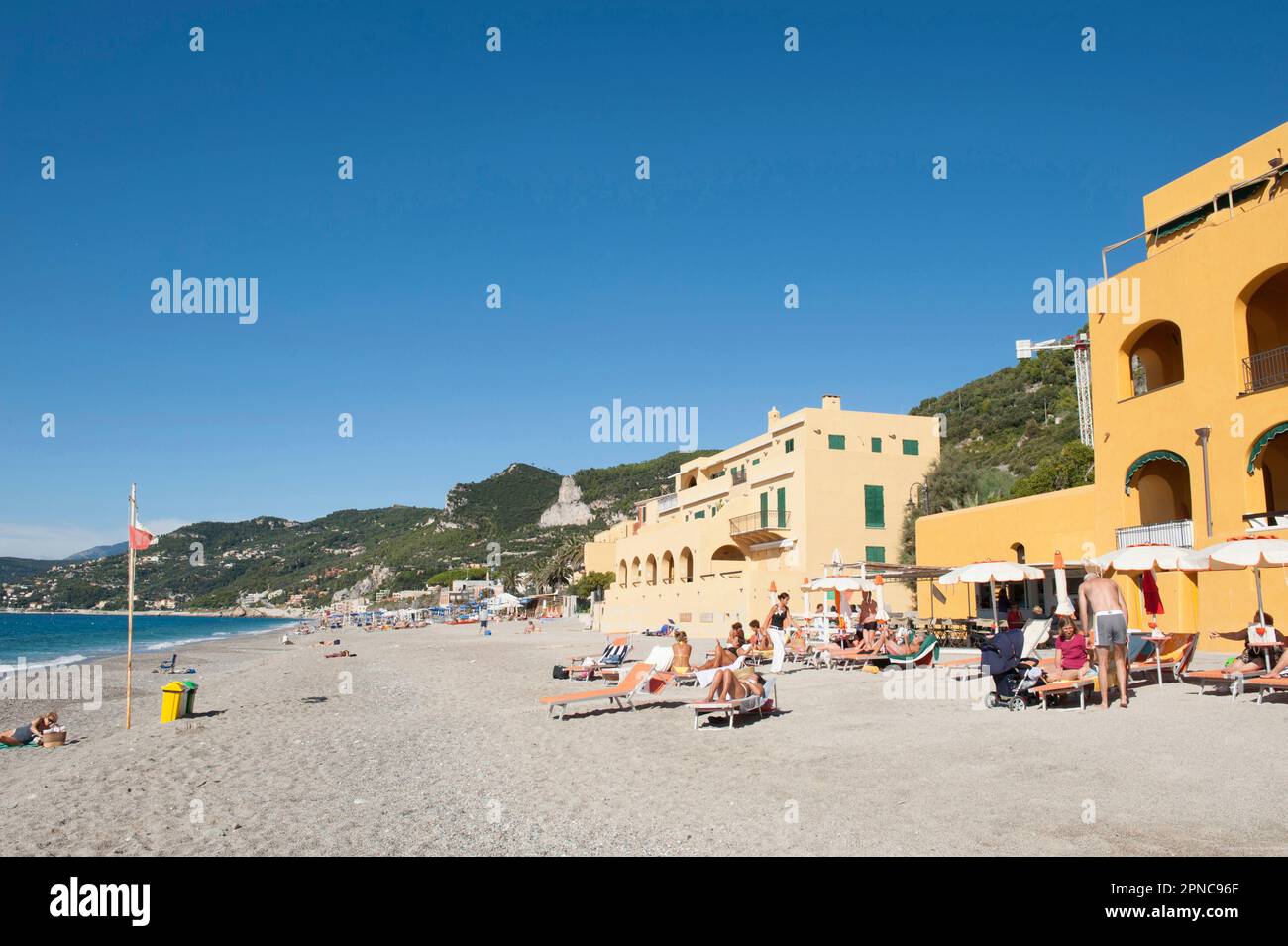 The small fishing village of Varigotti overlooks the beautiful Baia dei ...