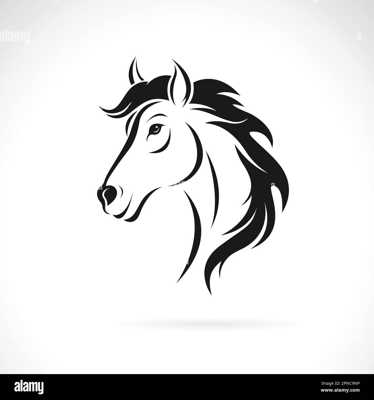 Vector of a horse head design on white background. Easy editable ...