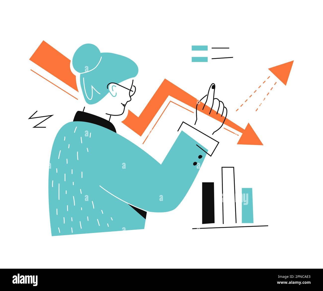 Expert predictions - colorful flat design style illustration Stock ...