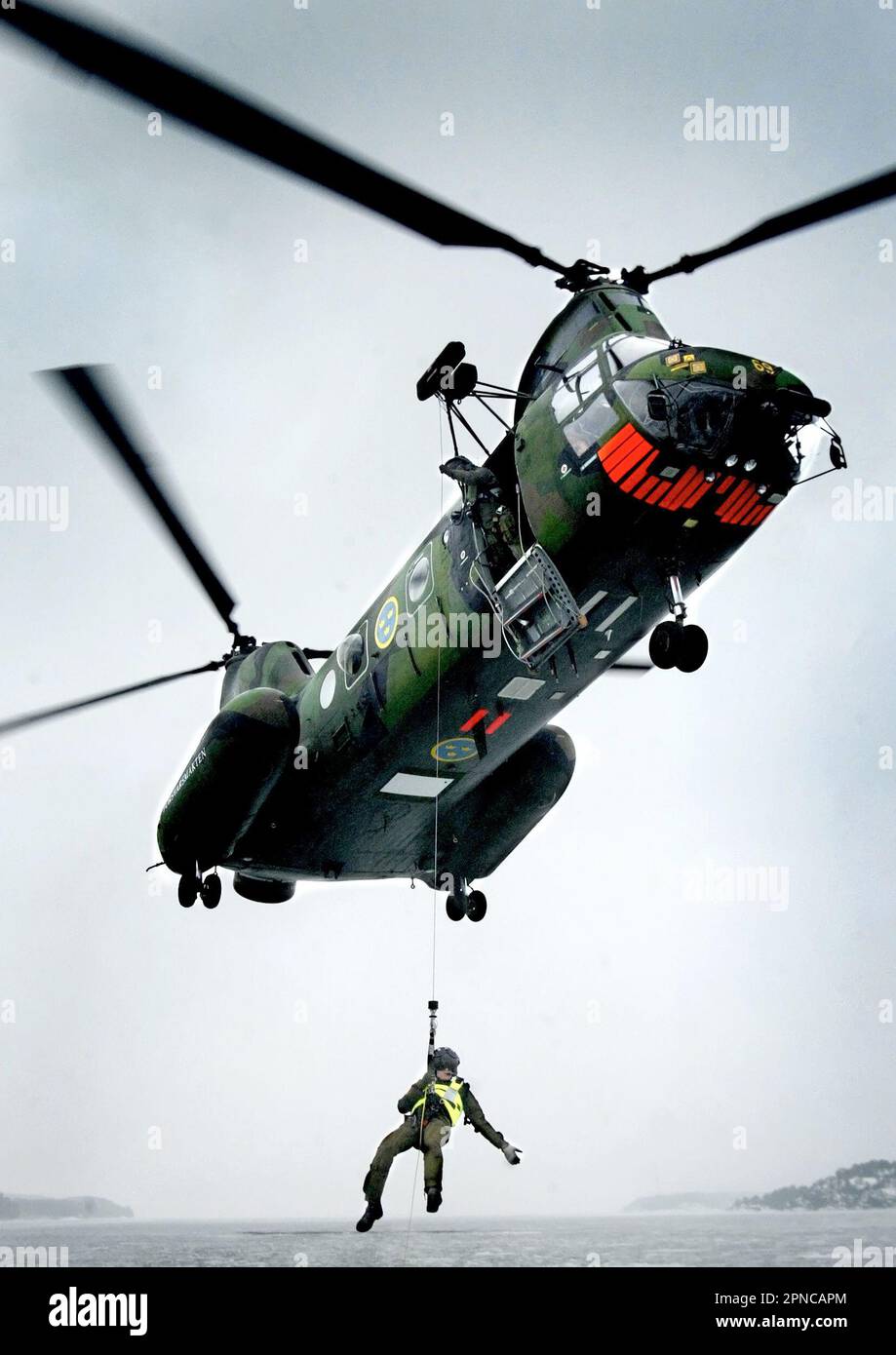 The Swedish Air Force's Helicopter 4, Hkp 4, from the Helicopter ...
