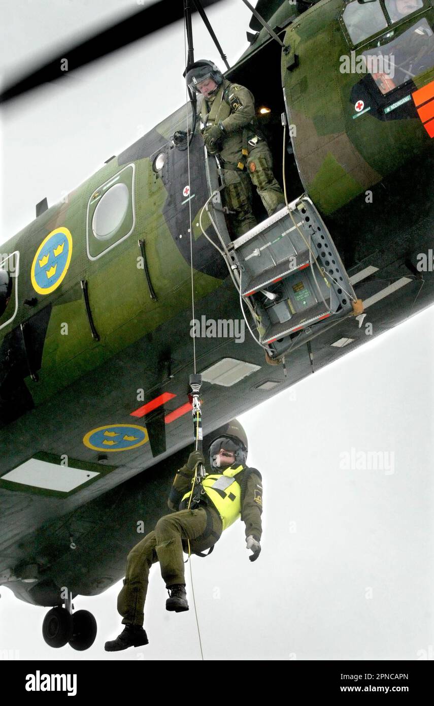 The Swedish Air Force's Helicopter 4, Hkp 4, from the Helicopter ...