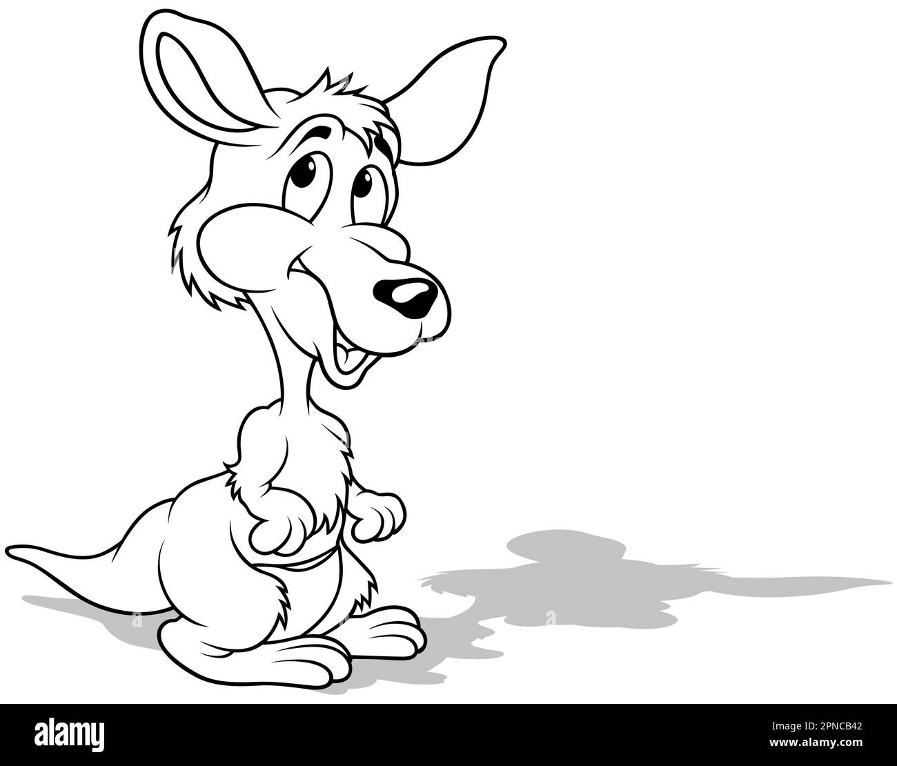 Kangaroo zoo side view Stock Vector Images - Alamy