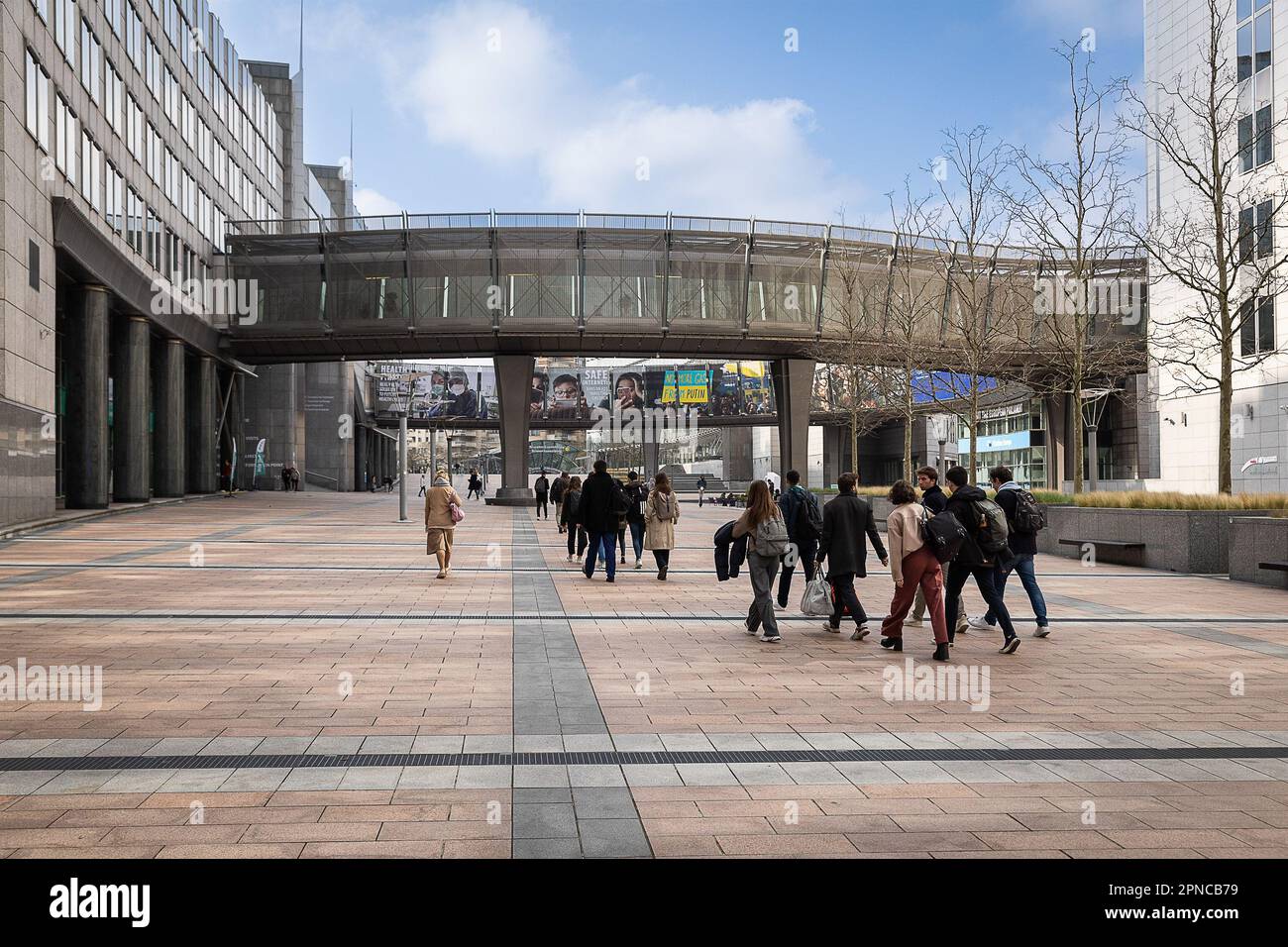 Illustration shows the European parliament, the Paul-Henry Spaak ...
