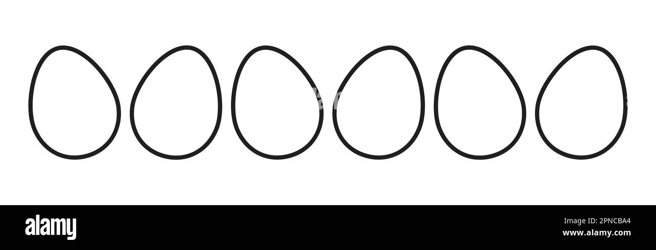 Easter eggs line icons border. Vector illustration Stock Vector Image ...