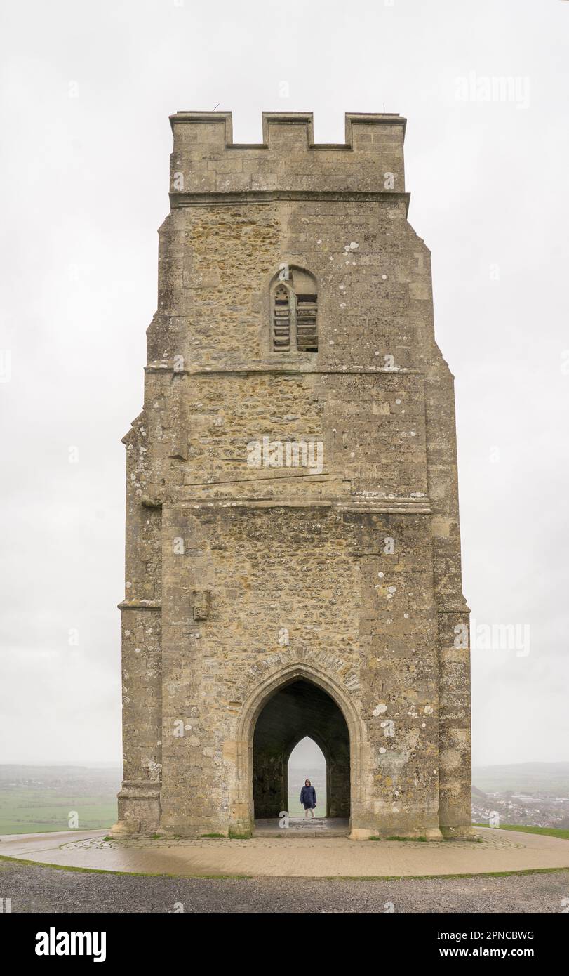 St Michael's Tower Glastonbury Tor Stock Photo - Alamy