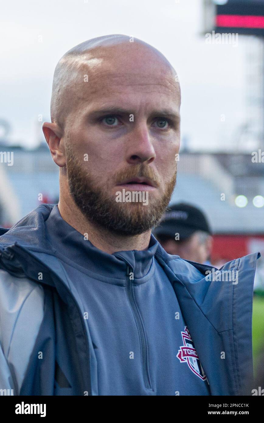 Toronto, ON, Canada - April 15, 2023: Michael Bradley #4 midfielder of ...