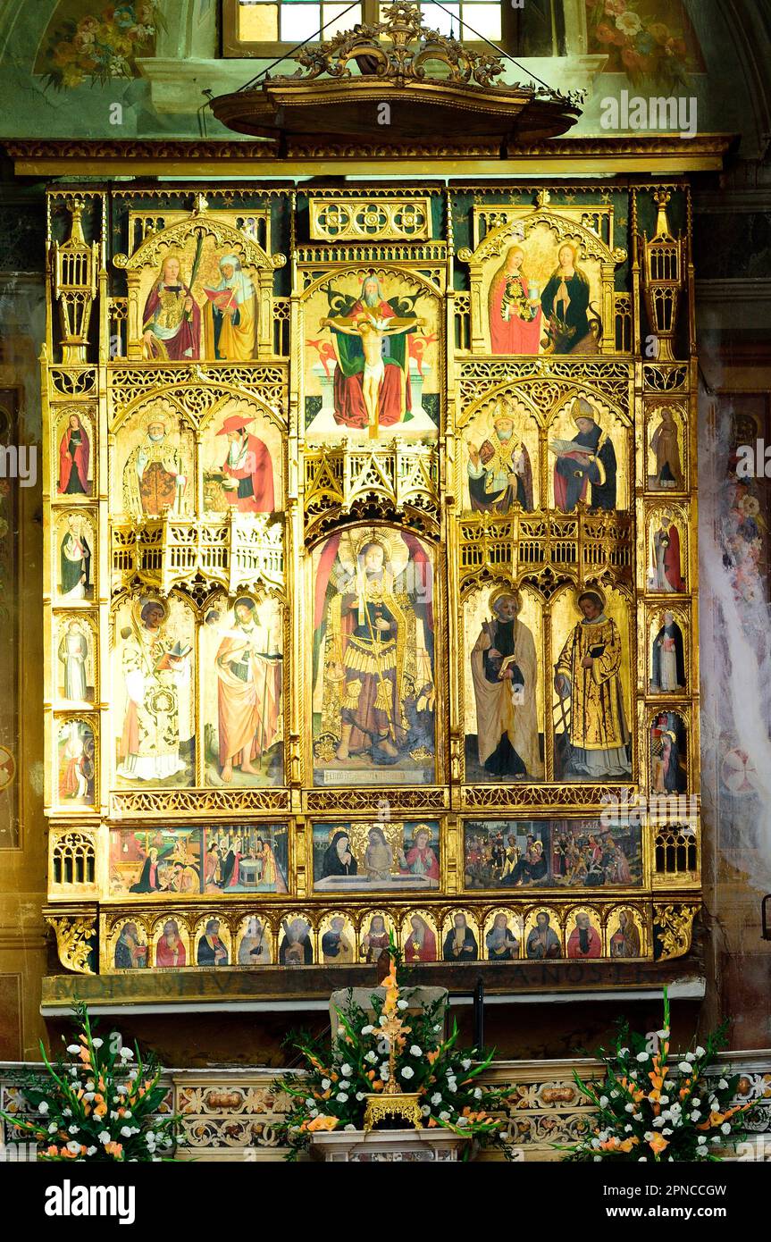 Polyptych by Giovanni Canavesio in Pigna in the Parish Church of San ...