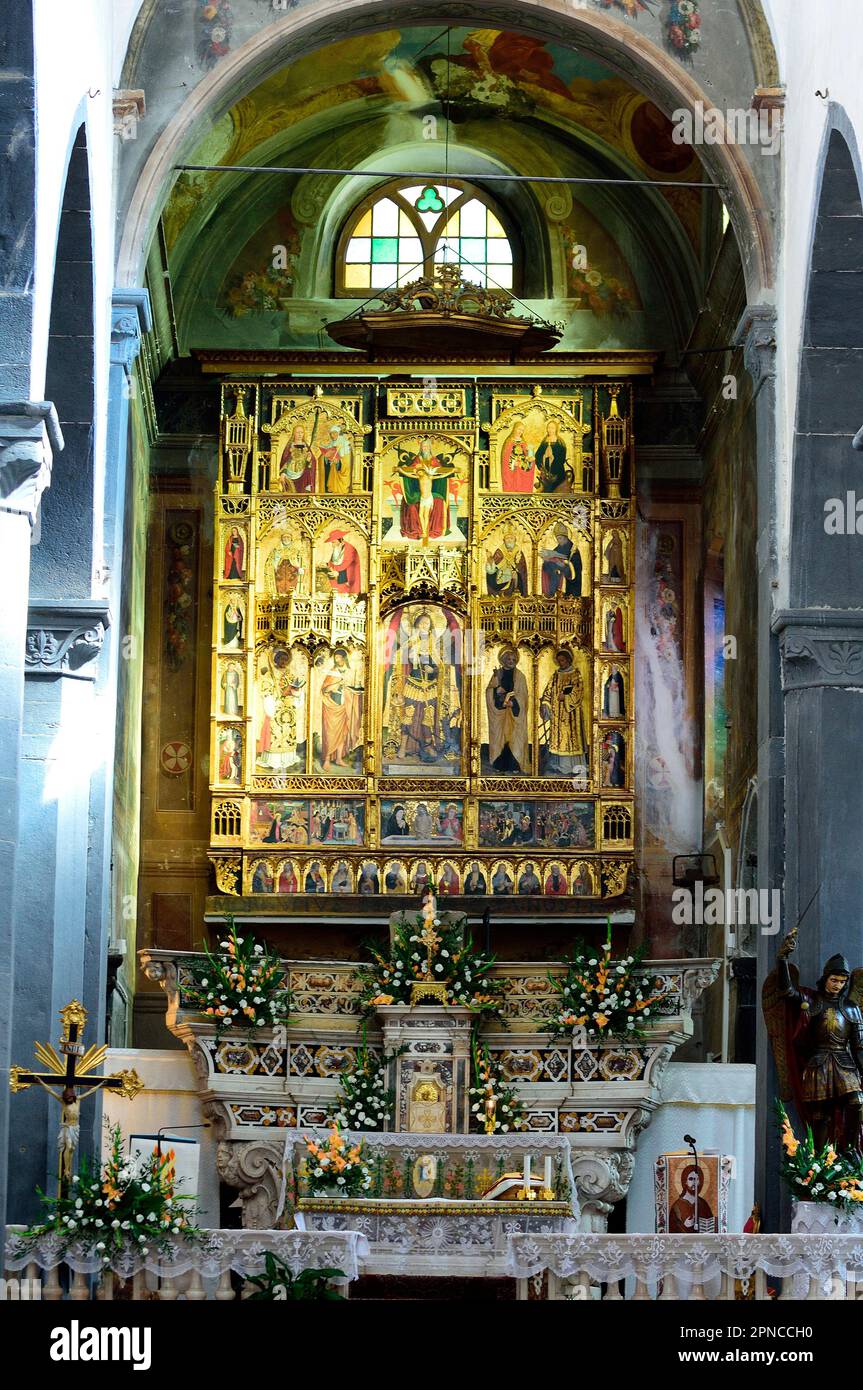 Polyptych by Giovanni Canavesio in Pigna in the Parish Church of San ...