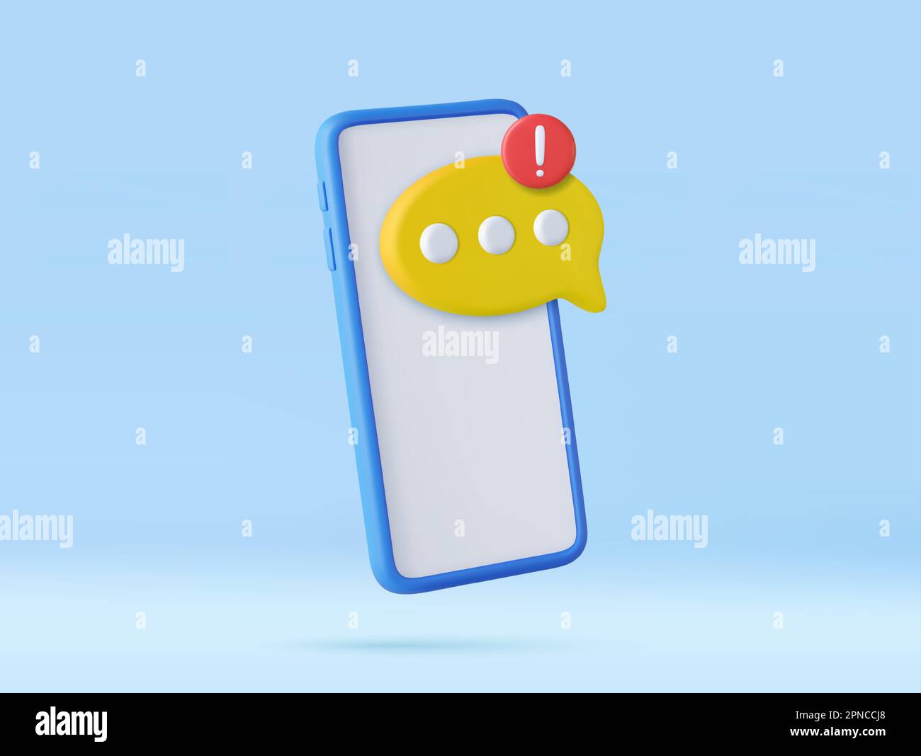 3D speech bubbles on mobile phone Stock Vector Image & Art - Alamy