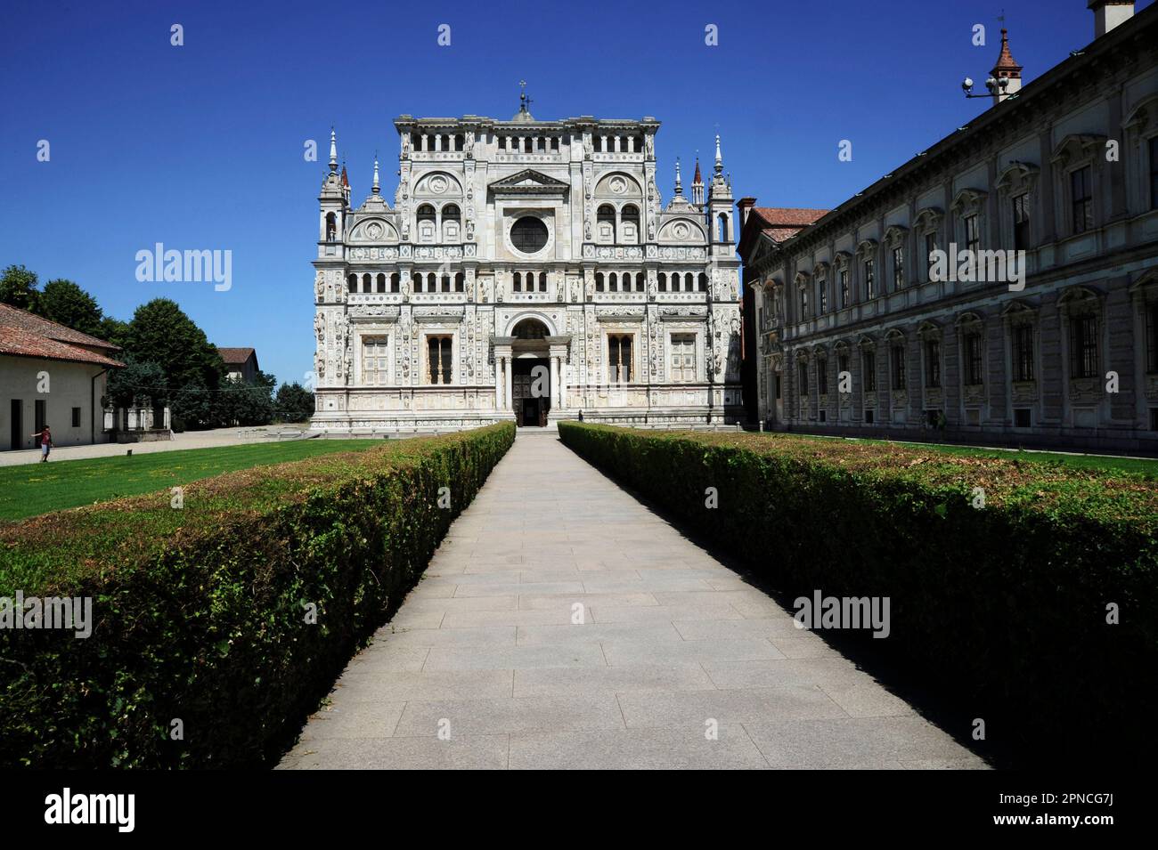 The Certosa di Pavia (Monastery of Santa Maria delle Grazie) is a ...