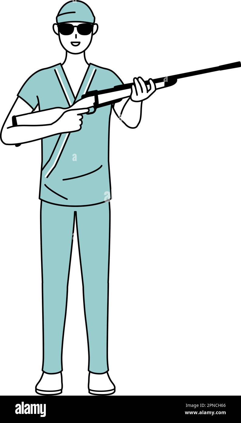 Male admitted patient in hospital gown with sunglasses and holding a ...