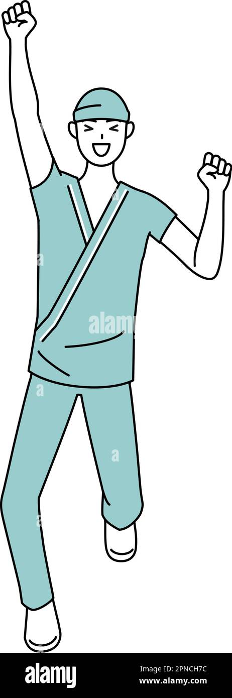 Male patient in hospital gown Cut Out Stock Images & Pictures - Alamy