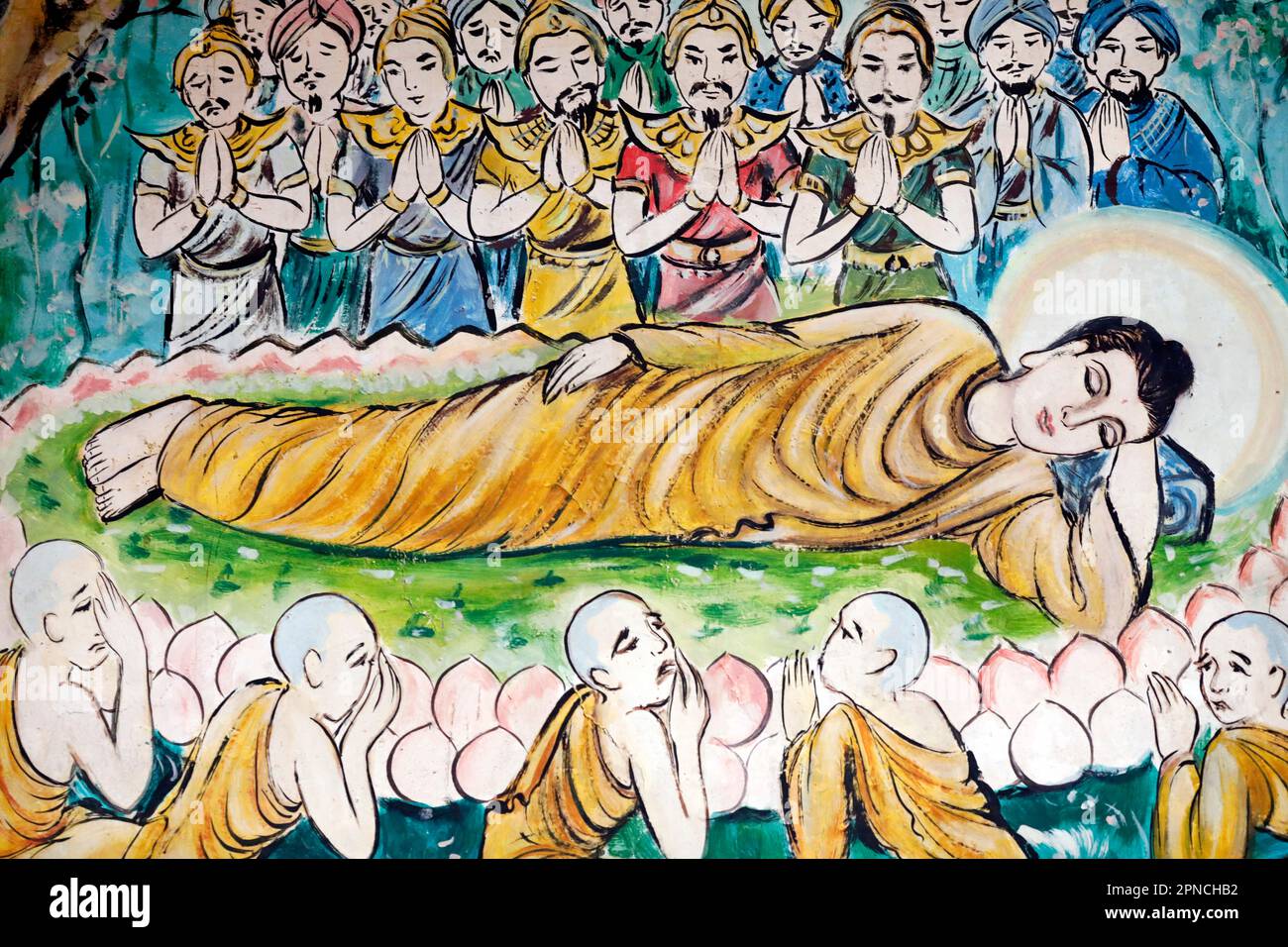 Rong Thanh Temple. Life of Buddha, Siddhartha Gautama. Reclining Buddha ...