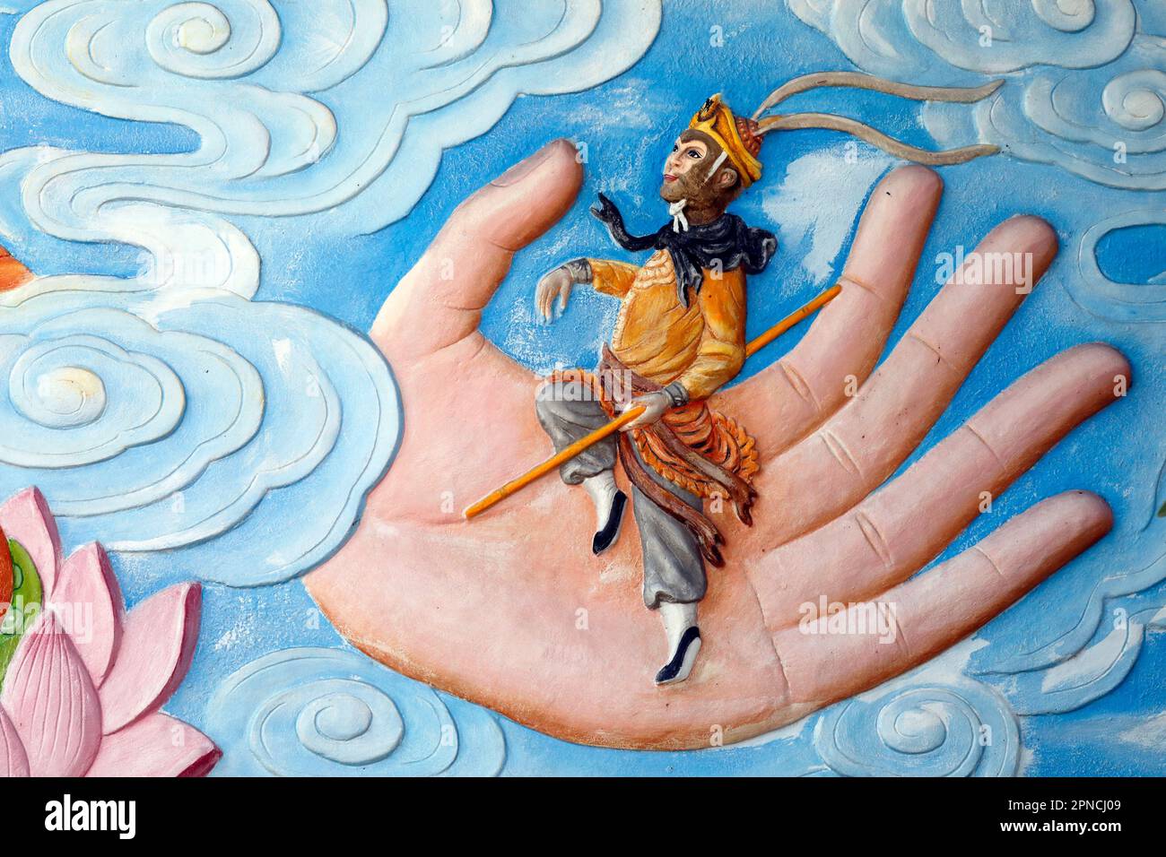 Tinh Xa Ngoc Chau pagoda. The Monkey King tried to escape from the ...