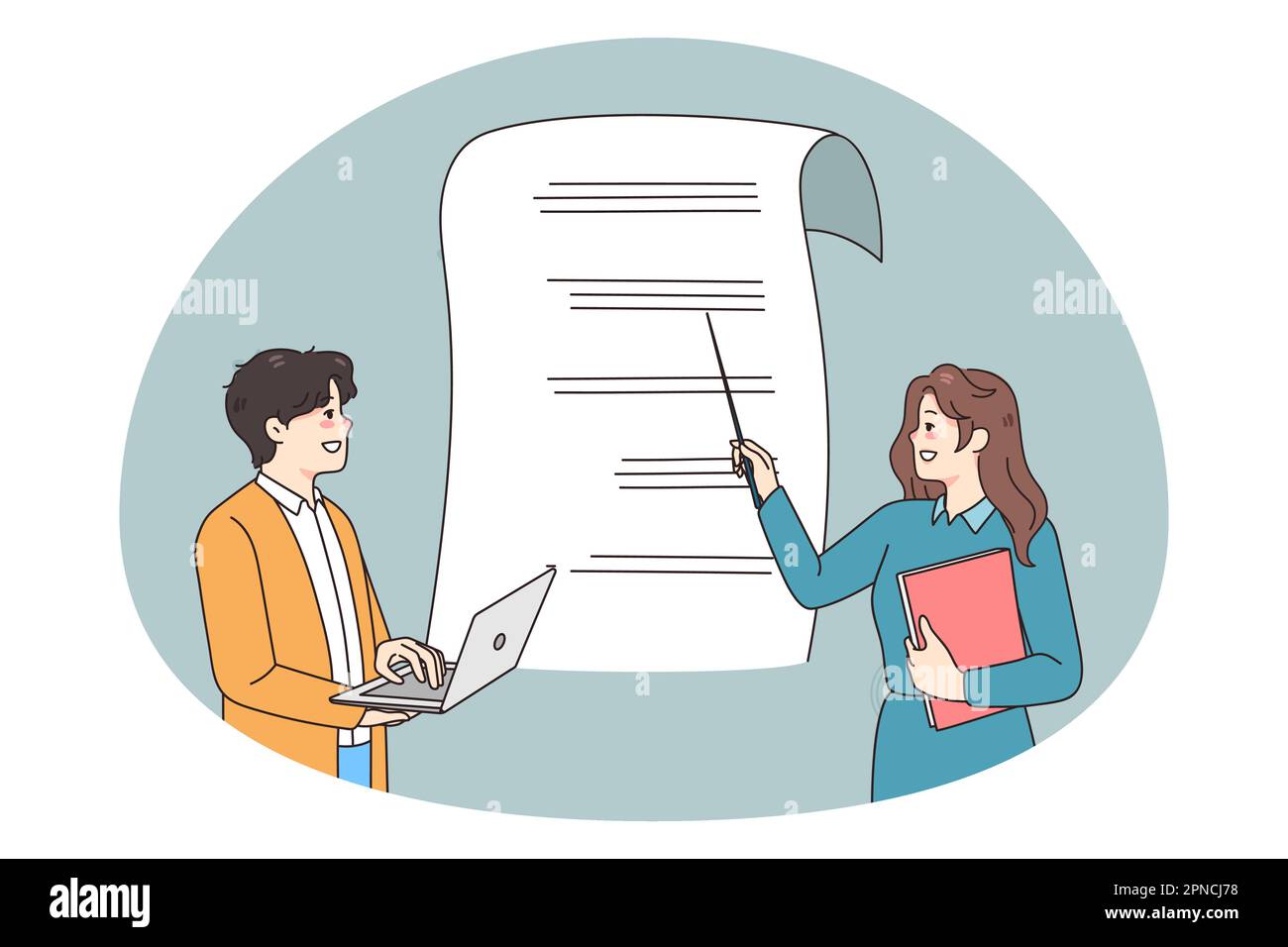 Guy explain Stock Vector Images - Alamy