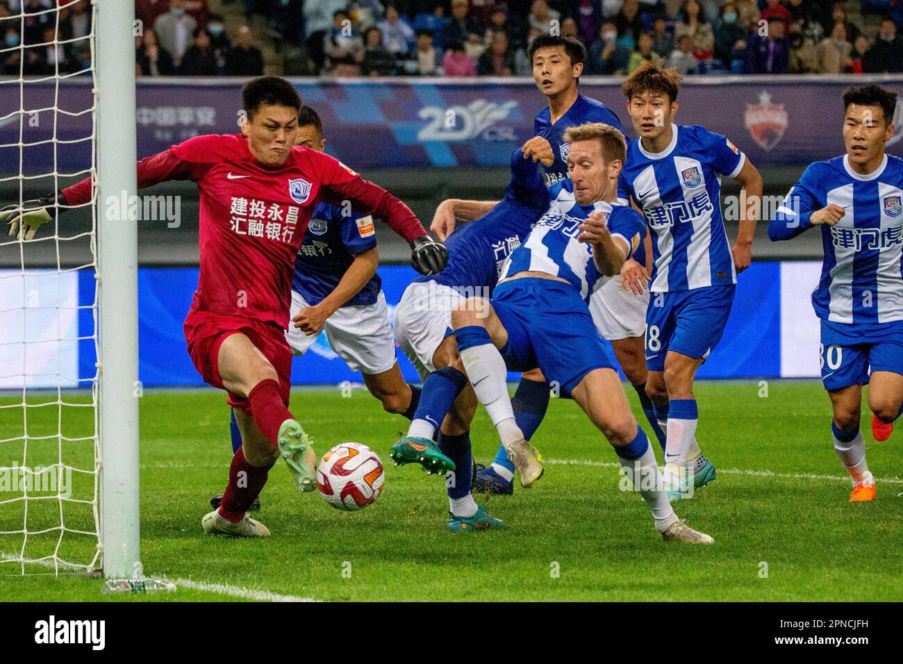 Tianjin Jinmen Tiger Football Club 1-1 draw Cangzhou Mighty Lions Club ...