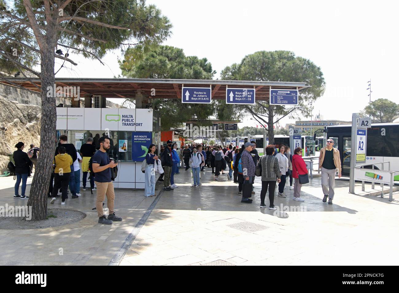 The central bus station in Valletta is situated at the western end of ...