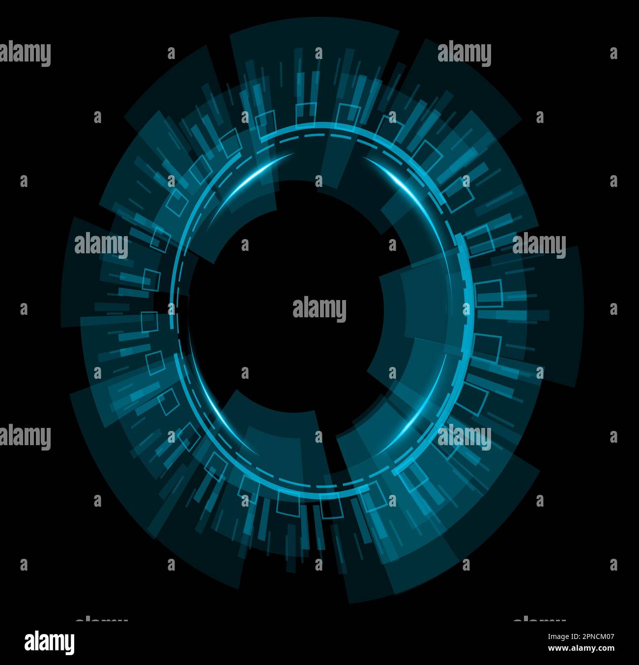 holographic hud blue glow technology futuristic design Stock Photo - Alamy