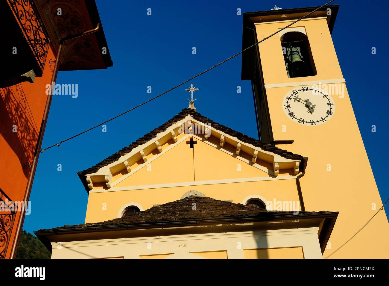 The church of San Carlo in the hamlet of Bracchio in Mergozzo, Cusio ...