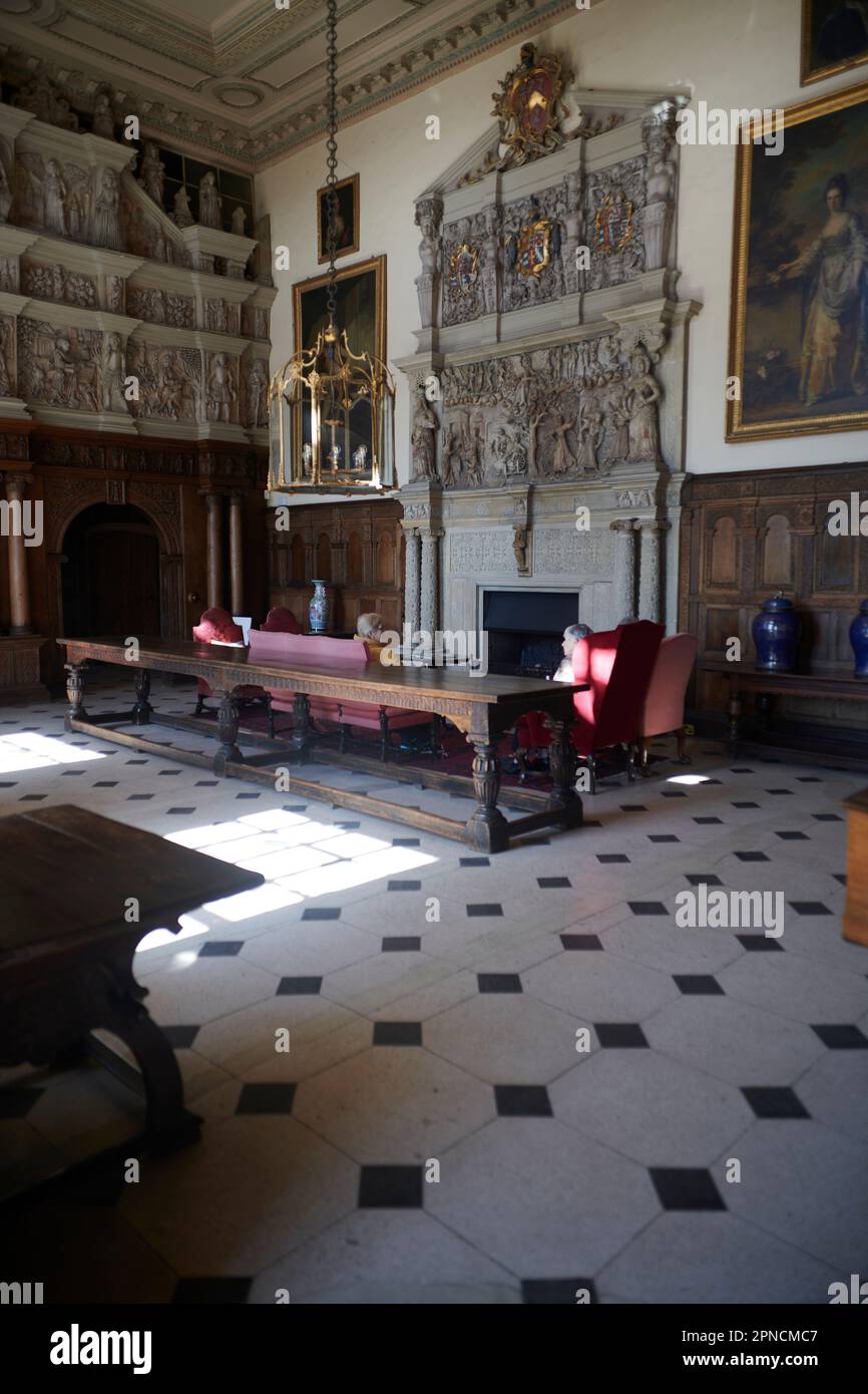 The Great Hall at Burton Agnes Hall, Driffield, Yorkshire Stock Photo ...