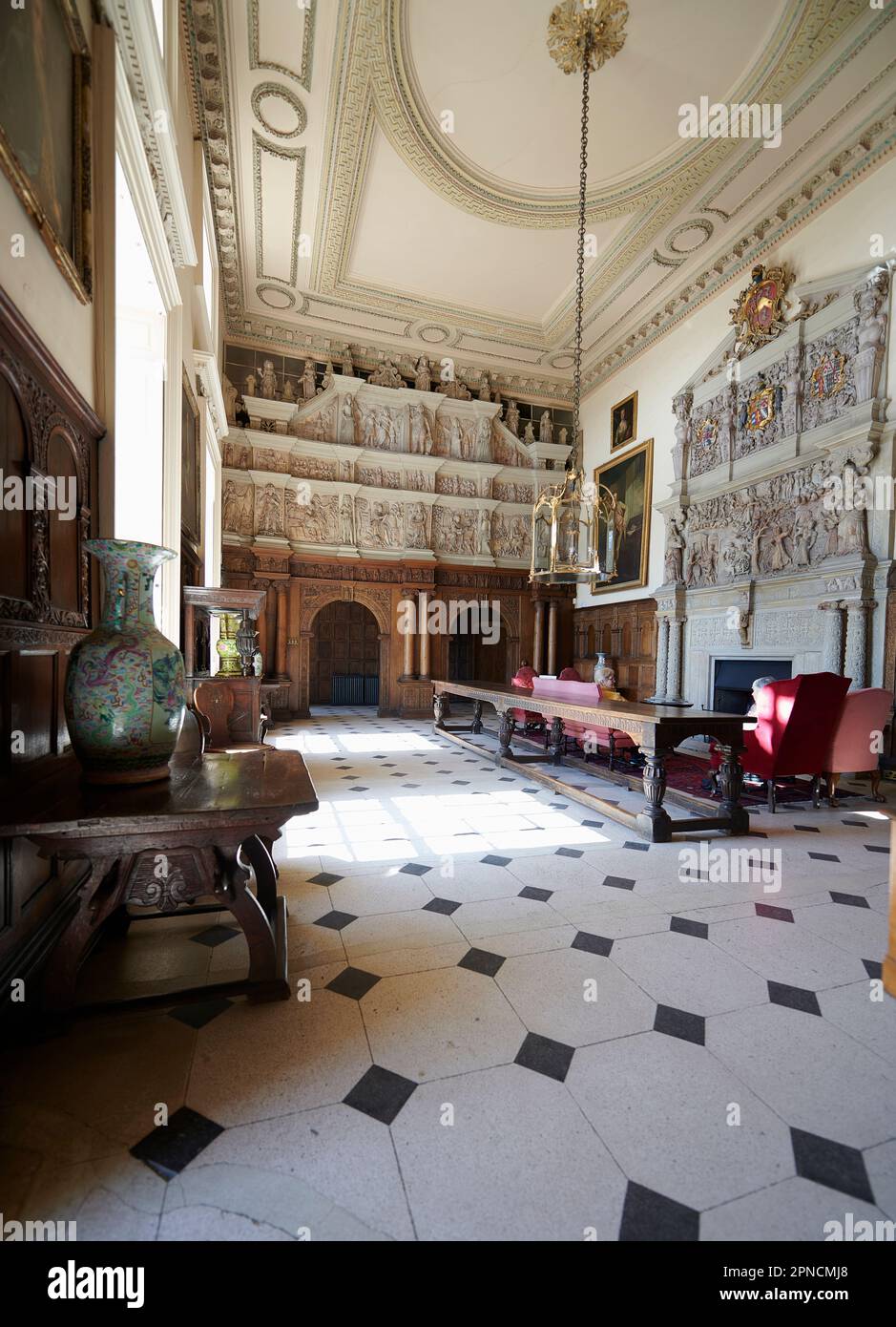 The Great Hall at Burton Agnes Hall, Driffield, Yorkshire Stock Photo ...