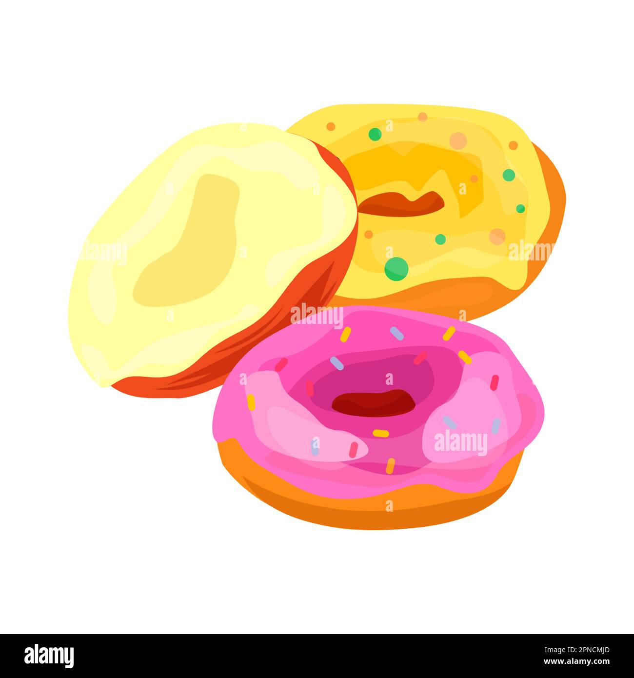 Delicious ring donuts cartoon Stock Vector Images - Alamy