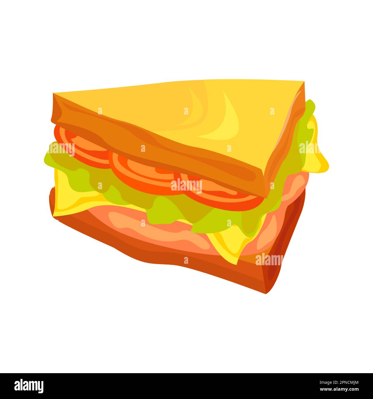 Sandwich illustration in color cartoon style. Editable vector graphic ...