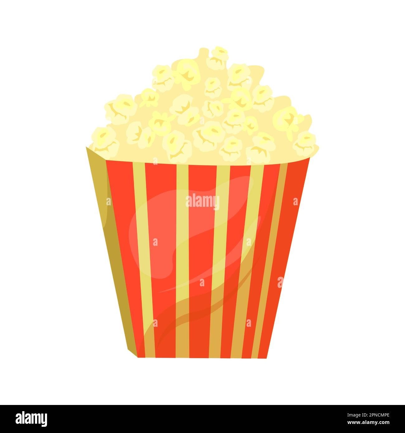 Popcorn illustration in color cartoon style. Editable vector graphic ...