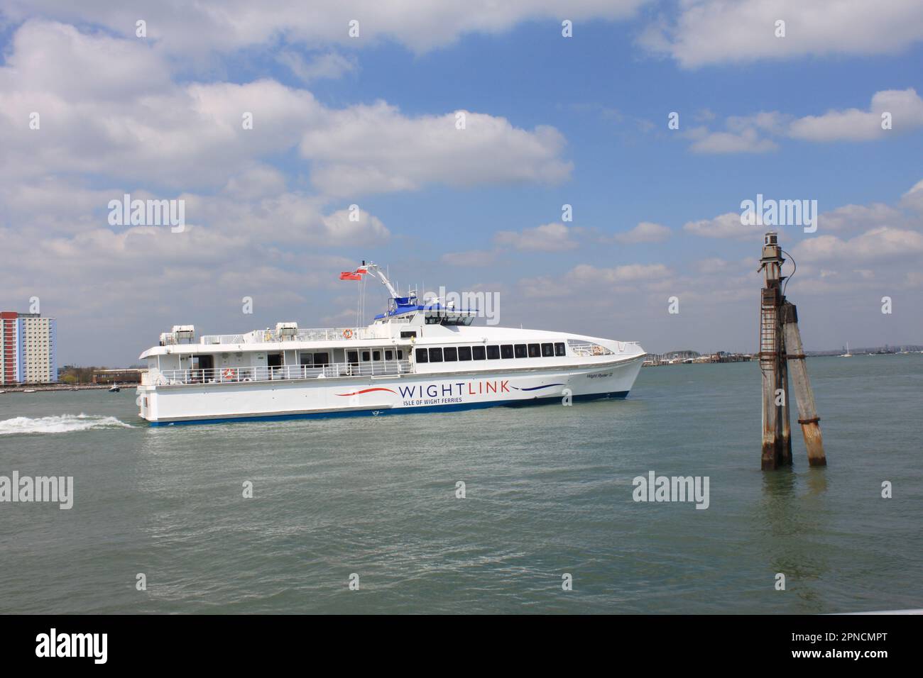 Wightlink catamaran Portsmouth UK Stock Photo - Alamy