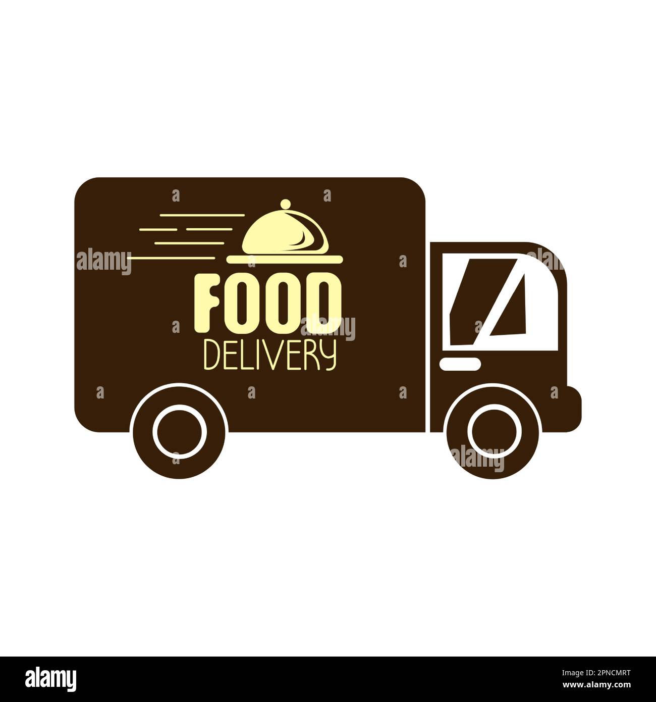 Food delivery illustration in color cartoon style. Editable vector ...