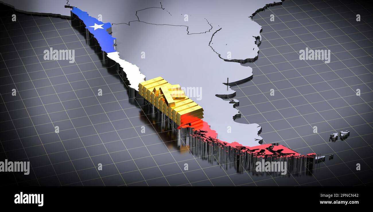 Chile gold map hi-res stock photography and images - Alamy