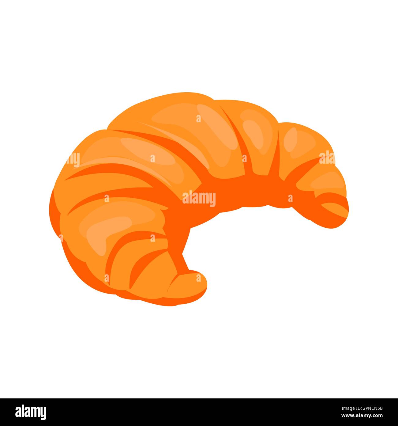 Croissant illustration in color cartoon style. Editable vector graphic ...