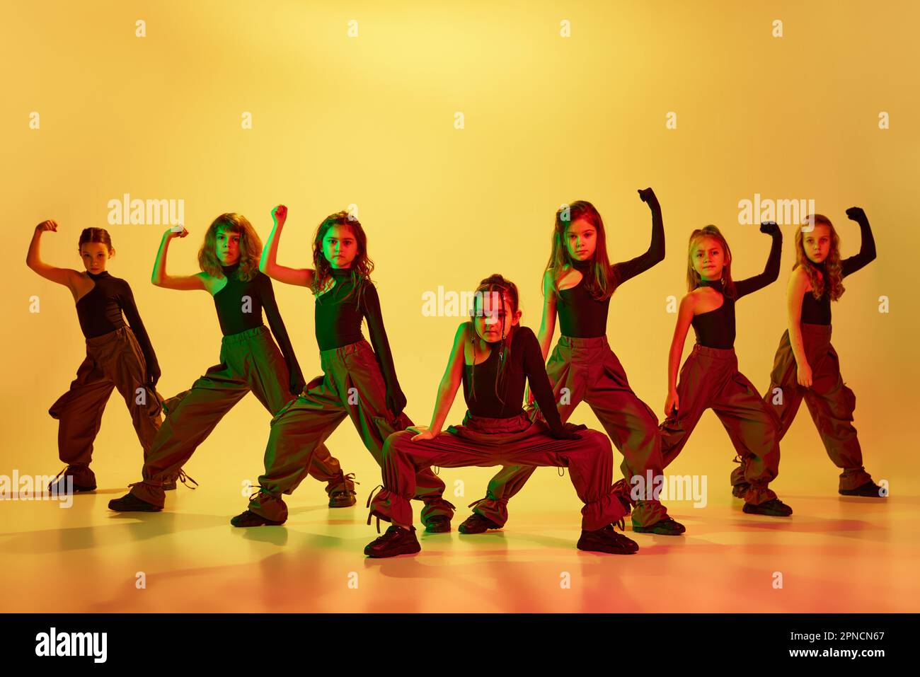 Modern style. Group of talented kids, autistic children in stylish ...