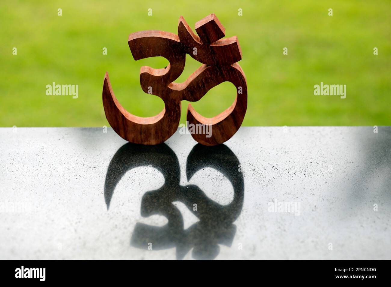The Om or Aum symbol of Hinduism and Buddhism. Holy symbol Stock Photo ...