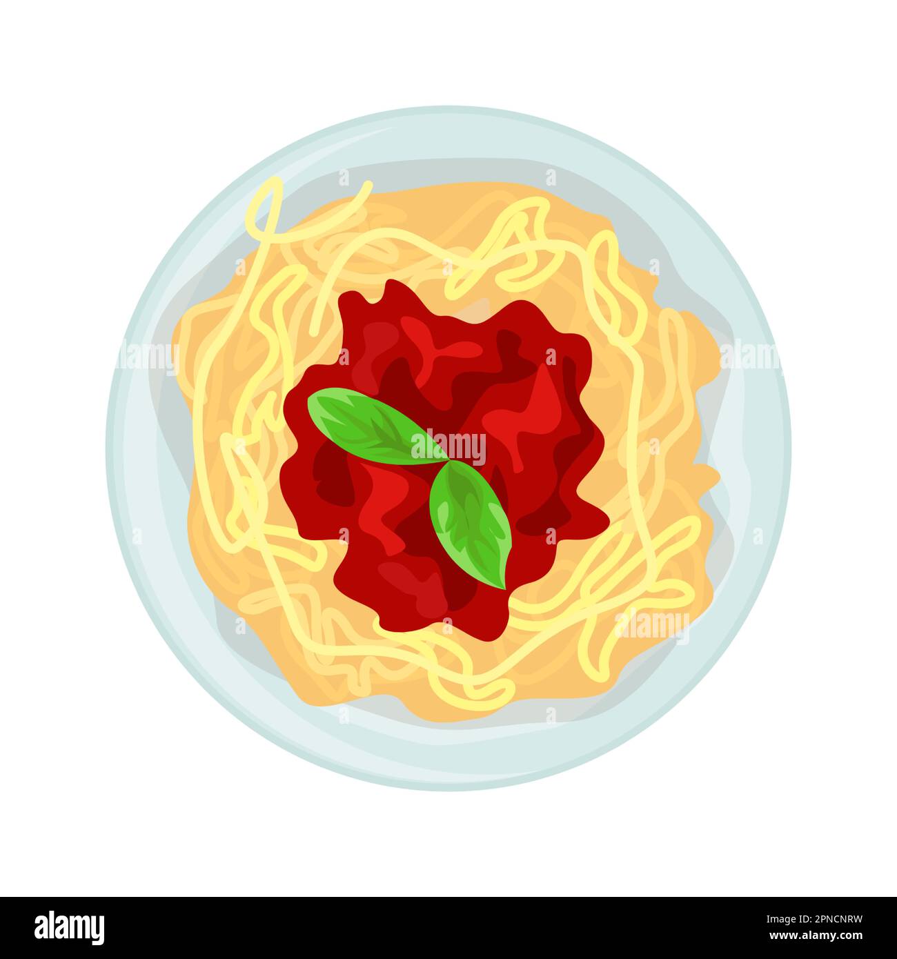 Pasta with sauce illustration in color cartoon style. Editable vector ...