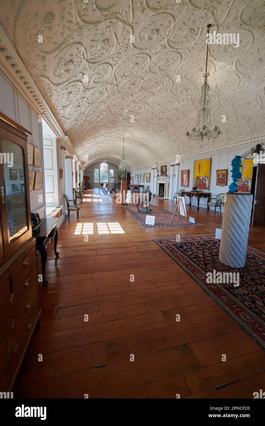 The Long Gallery at Burton Agnes Hall, Driffield, Yorkshire Stock Photo ...