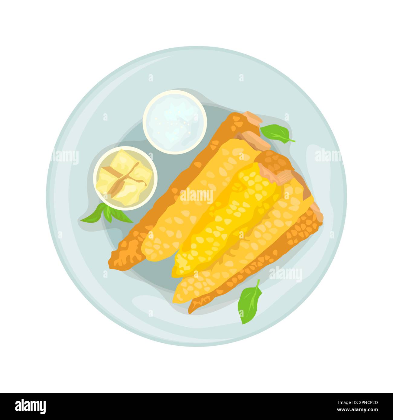Boiled corn illustration in color cartoon style. Editable vector ...