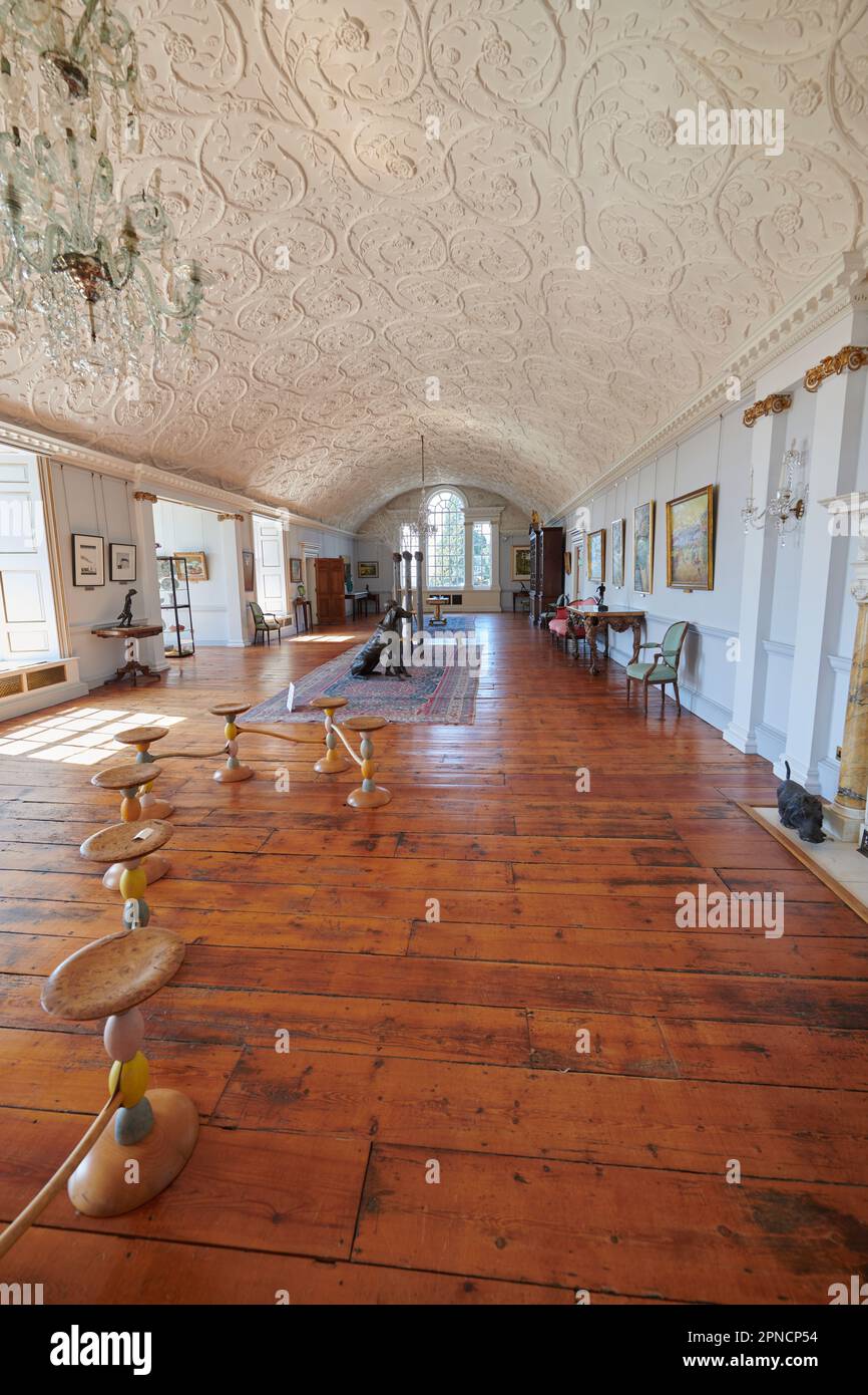 The Long Gallery at Burton Agnes Hall, Driffield, Yorkshire Stock Photo ...